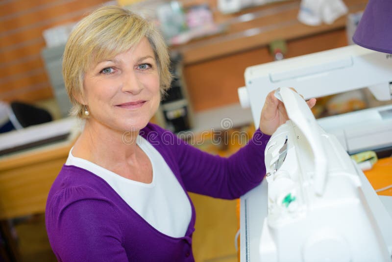 Preparing the Sewing Machine Stock Photo - Image of order, preparation ...