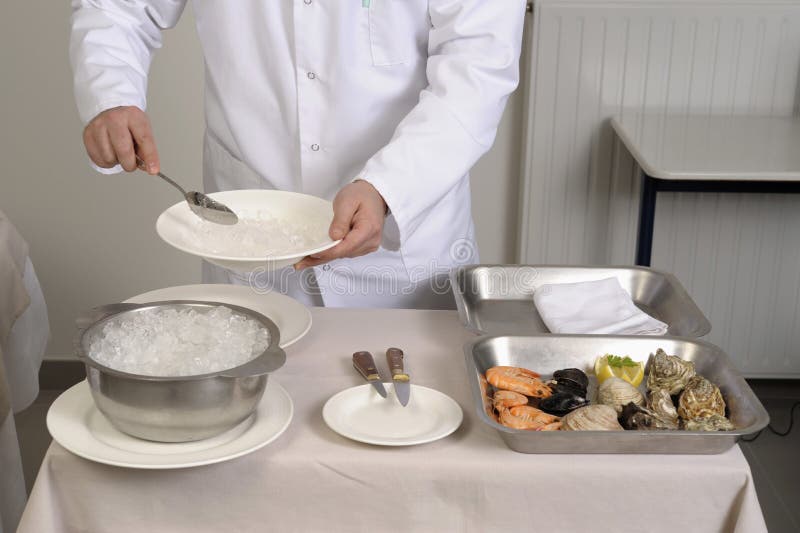 Seafood and Shellfish Stall Stock Image - Image of lobster, oyster ...