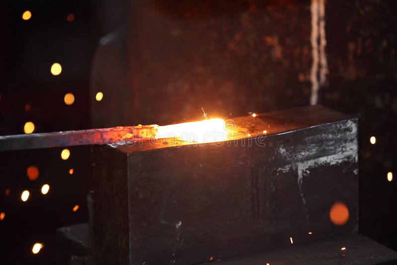 Preparing Some Figure from Hot Steel Stick Stock Photo - Image of ...