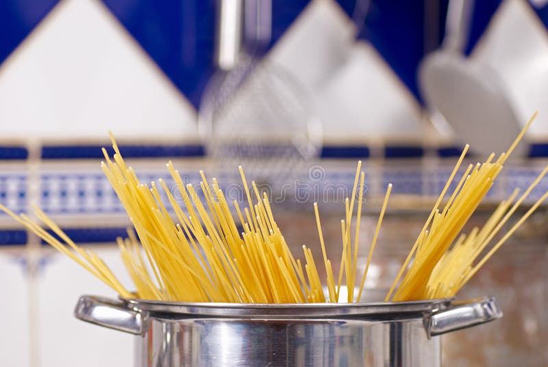 Preparing spaghetti stock photo. Image of boil, spaghetti - 15646768
