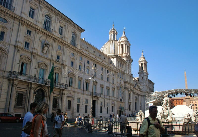 Preparing for the Speech of the Pope in the Square at St. Peters ...