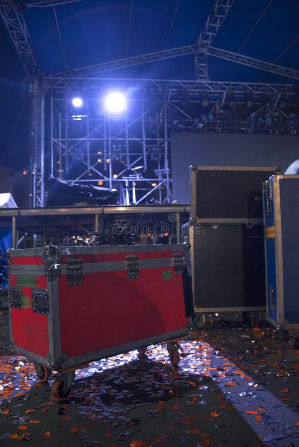 Preparing the Stage for a Concert Stock Photo - Image of audio, concert ...