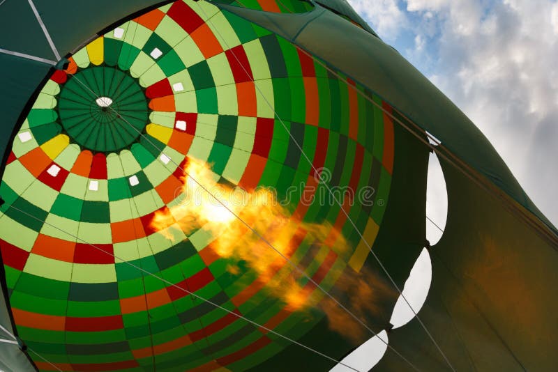 Hot Air Balloon Fire Burner Stock Photo - Image of aviation, colorful ...