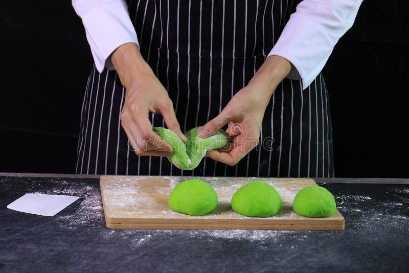Preparing Step To Make Bread Stock Image - Image of step, flour: 195987151