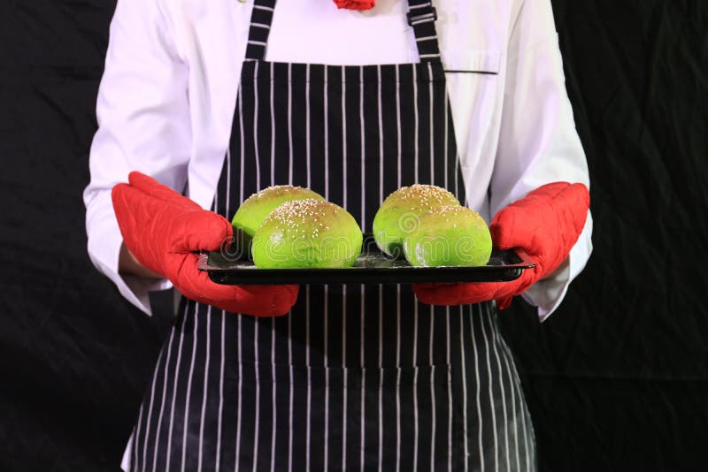Preparing Step To Make Hamburger Stock Photo - Image of topped, sesame ...