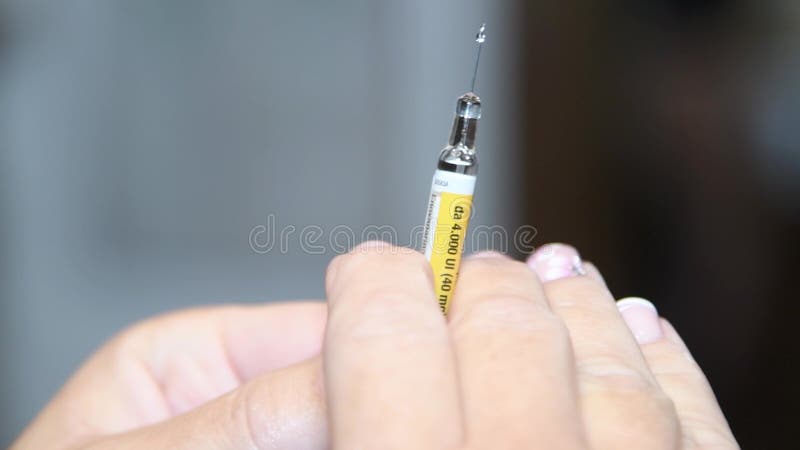Preparing Syringe Injection at Home Stock Photo - Image of injecting ...
