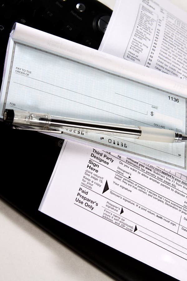 Pencils on tax forms stock image. Image of blank, depth - 4587849