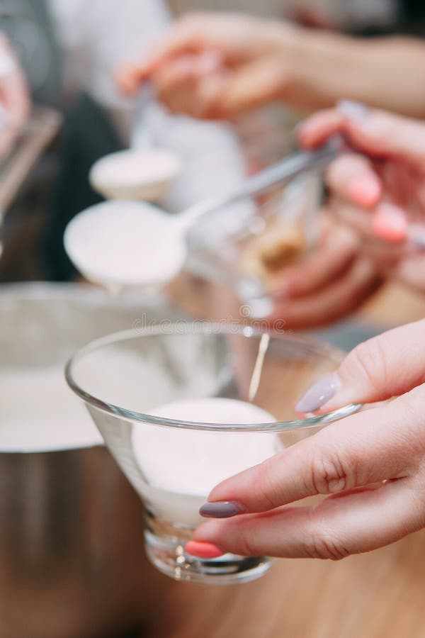 Preparing Tiramisu Dessert in a Cooking Class. Cooking at Home, Home ...