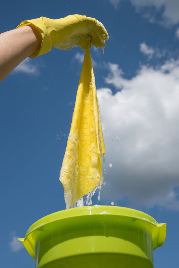 Yellow gloves. stock photo. Image of rubber, clean, maid - 22986214