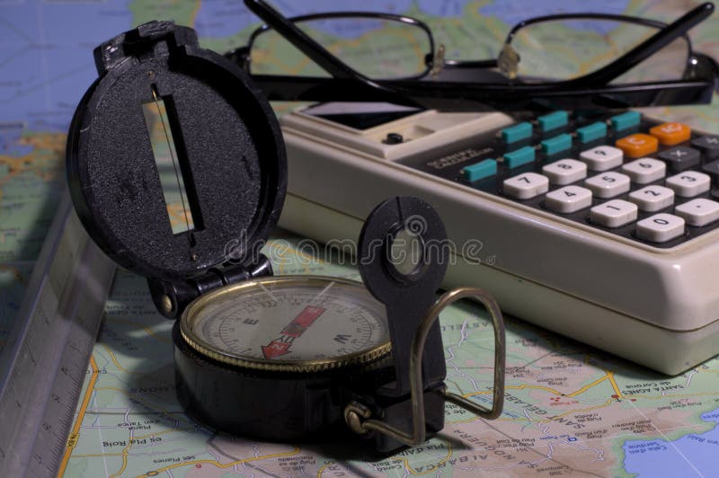 Preparing the trip stock photo. Image of calculator - 173585212