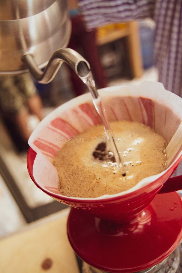 Preparing a V60 Method Coffee Stock Image - Image of roast, coffee ...