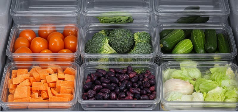 Preparing Vegan and Plant-based Meals Includes an Open Fridge Stocked ...