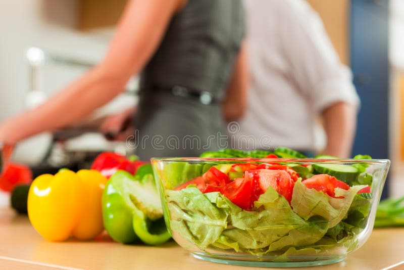 Preparing the Vegetables and Salad Stock Photo - Image of prepare ...