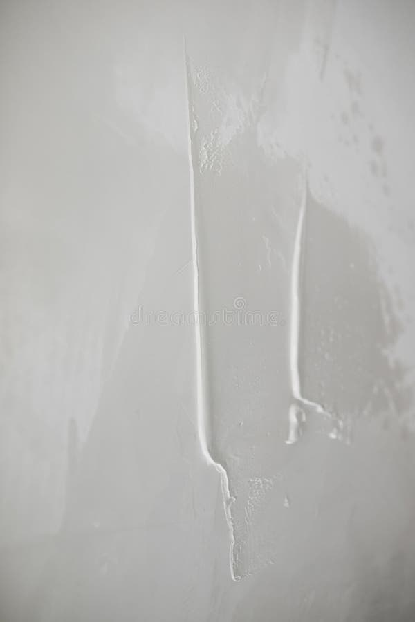 Leveling the Walls with White Putty Stock Photo - Image of level ...