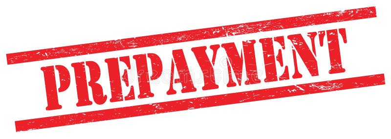 PREPAYMENT Text on Red Grungy Rectangle Stamp Stock Illustration ...