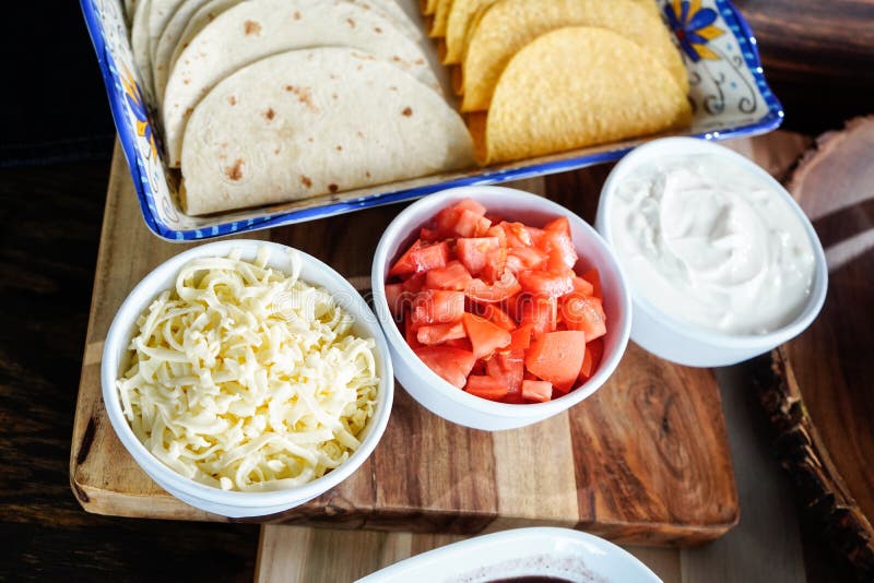 Preperation of Fresh Spanish Mexican Food Stock Image - Image of ...