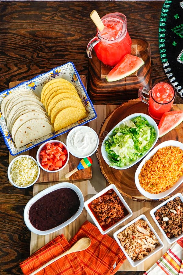Preperation of Fresh Spanish Mexican Food Stock Image - Image of meal ...