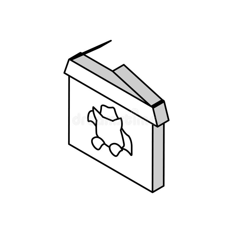 Through Preposition English Isometric Icon Vector Illustration Stock ...