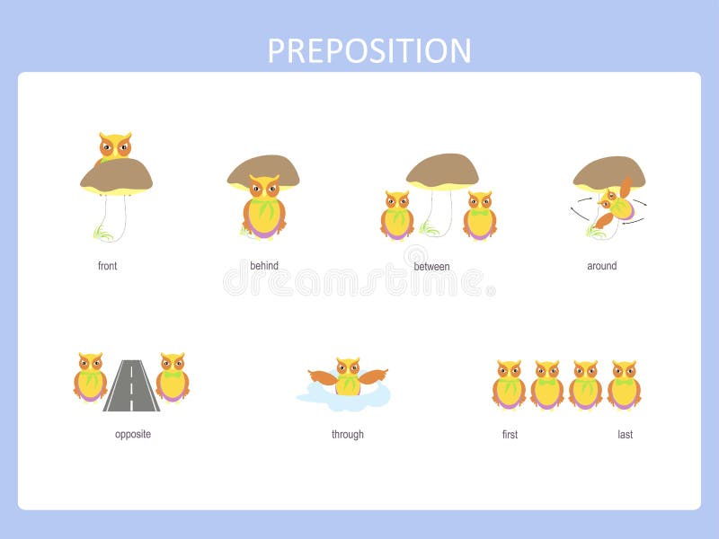 Preposition of Motion for Preschool, Worksheet Stock Vector ...