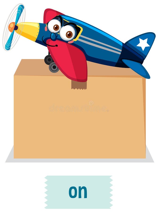 Airplane Flashcard Education for Small Kids Stock Illustration ...