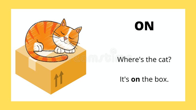 Prepositions of Place Presentation in English Stock Illustration ...