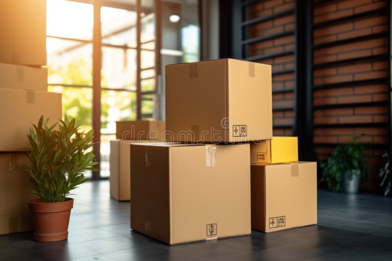 Prepped and Packed: Stacks of Boxes and Household Items Ready for the ...