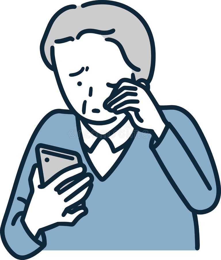 Presbyopia Man Simple Vector Stock Illustration - Illustration of hazy ...