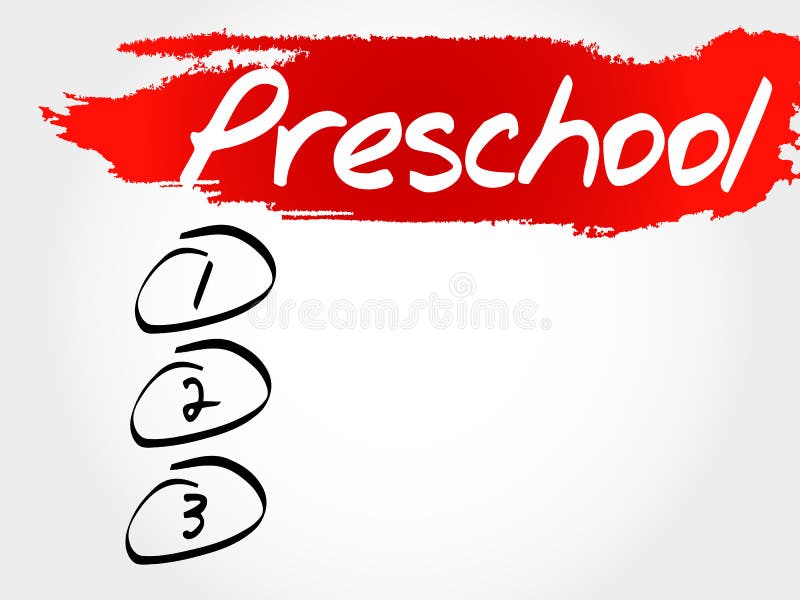 Preschool blank list stock illustration. Illustration of blank - 205708749