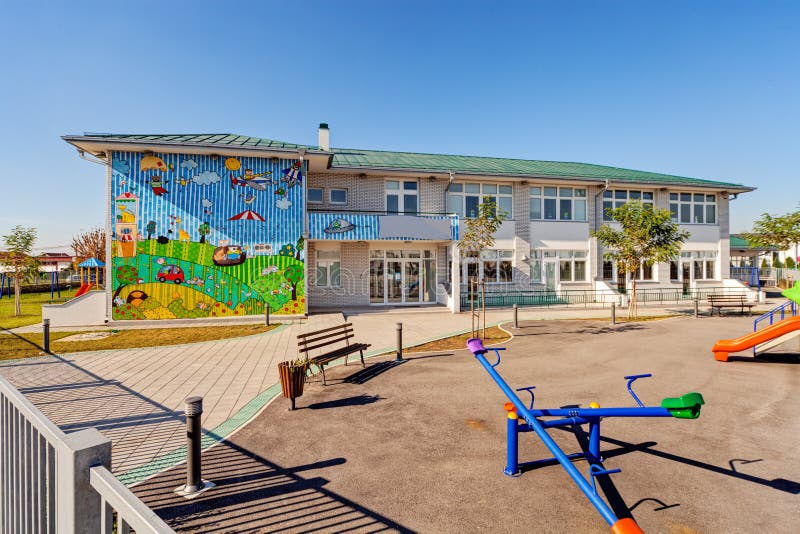 Preschool building editorial photography. Image of children - 42208937