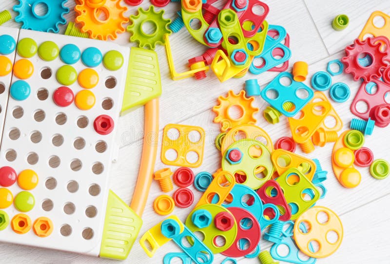 Preschool Child Development Background with Educational Game Stock ...