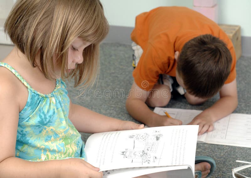 Preschool Children Using Computer Stock Photo - Image of happy, class ...