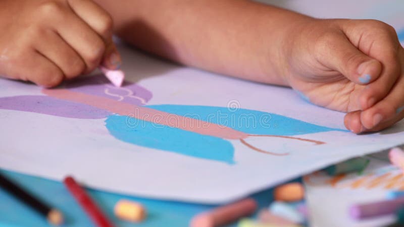 Preschool Class Drawing at Table in Classroom Stock Footage - Video of ...