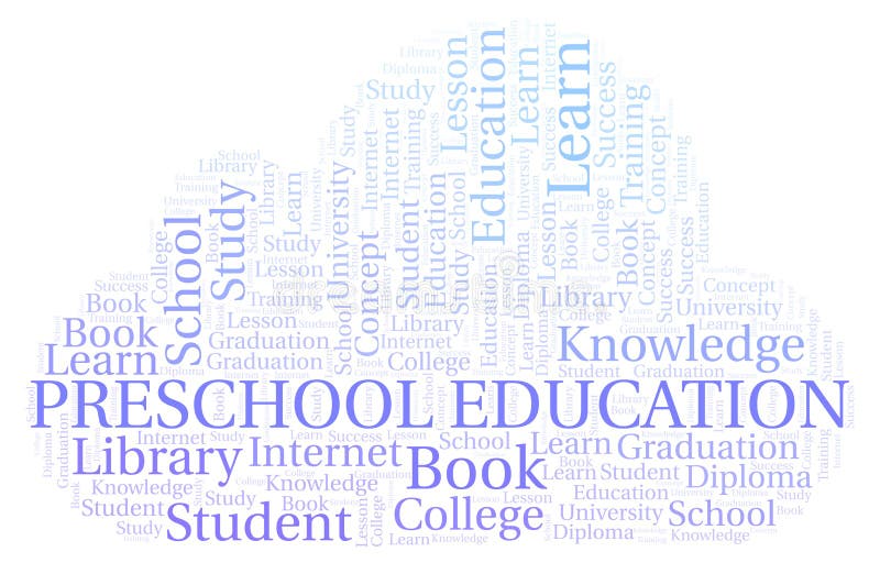 Preschool Education Word Cloud. Stock Illustration - Illustration of ...