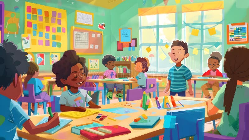 Preschool Students Engage in Collaborative Art Projects, Developing ...