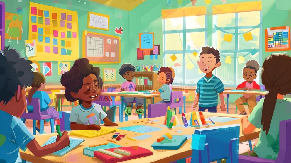 Preschool Students Engage in Collaborative Art Projects, Developing ...