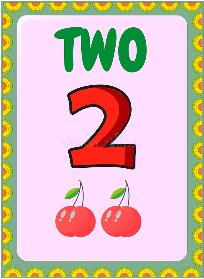 Preschool Toddler Math with Cherry Design Stock Vector - Illustration ...