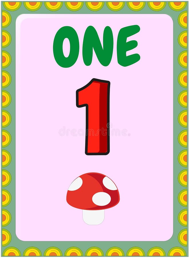 Preschool Toddler Math with Mushroom Design Stock Vector - Illustration ...