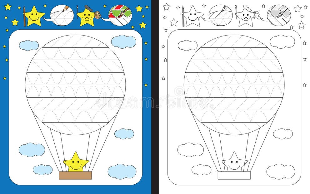 Preschool worksheet stock vector. Illustration of vector - 76084781