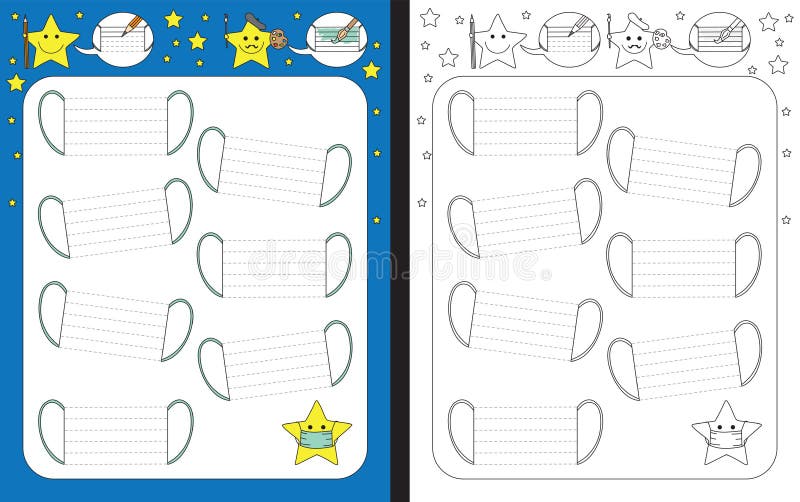 Preschool worksheet stock vector. Illustration of preschool - 175551755