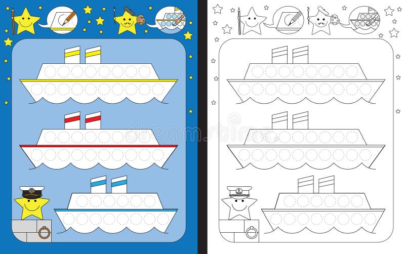 Preschool worksheet stock vector. Illustration of learning - 116385444