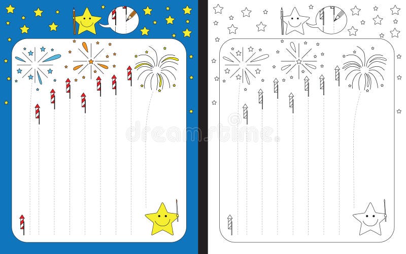 Preschool worksheet stock vector. Illustration of vector - 104764064
