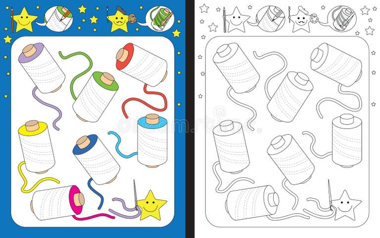 Preschool worksheet stock vector. Illustration of kindergarten - 105254996