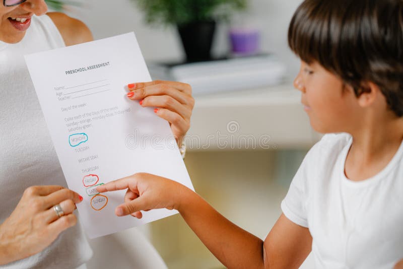 Preschooler screening test stock image. Image of test - 231809203