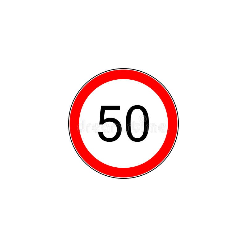 Prescribed Minimum Speed Road Sign Stock Vector - Illustration of road ...