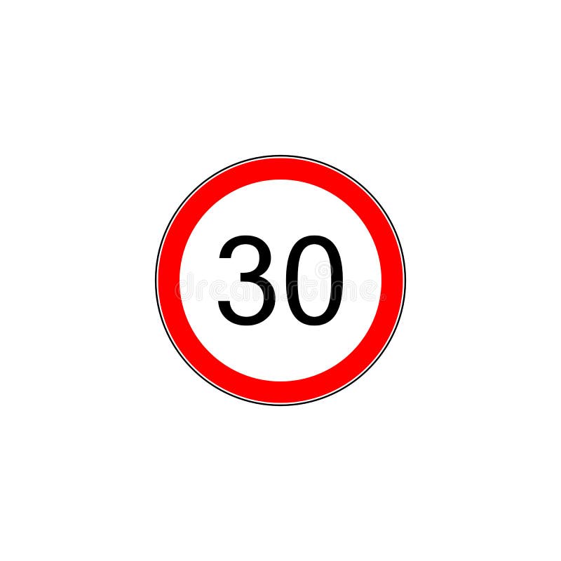 Minimum Speed Fifty Limit Icon, Flat Style. Stock Illustration ...
