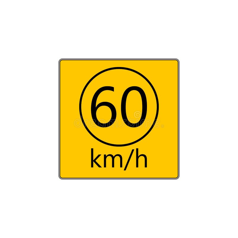 Prescribed Minimum Speed Road Sign Stock Vector - Illustration of road ...