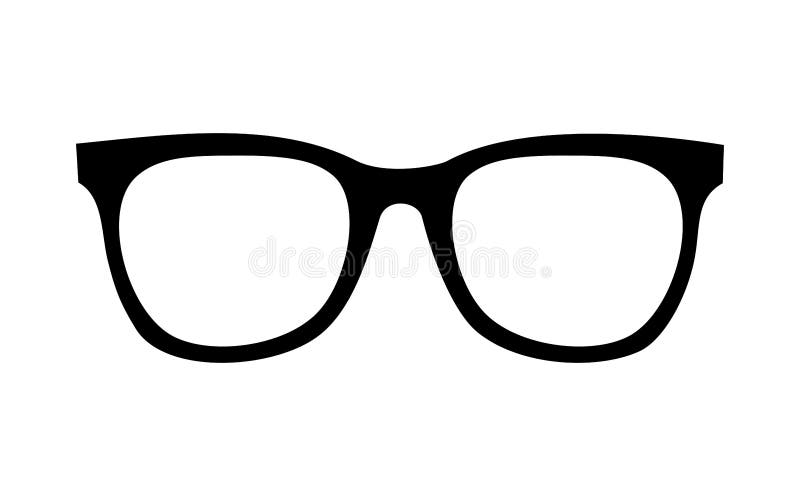 Prescription Glasses with Black Frame, Hipster Style Stock Illustration ...