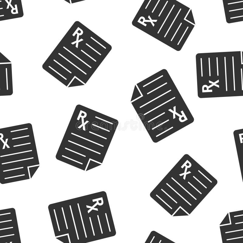 Prescription Icon in Comic Style. Rx Document Cartoon Vector ...