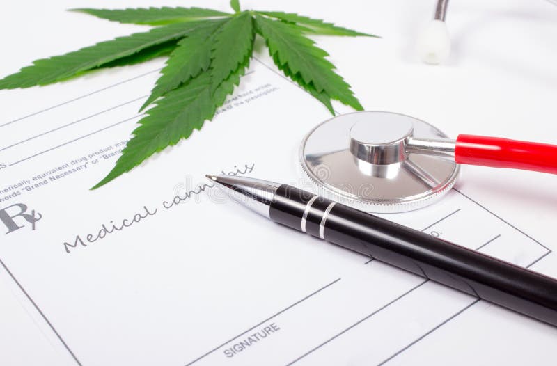 A Prescription for Medical Marijuana. Stock Image - Image of dope ...
