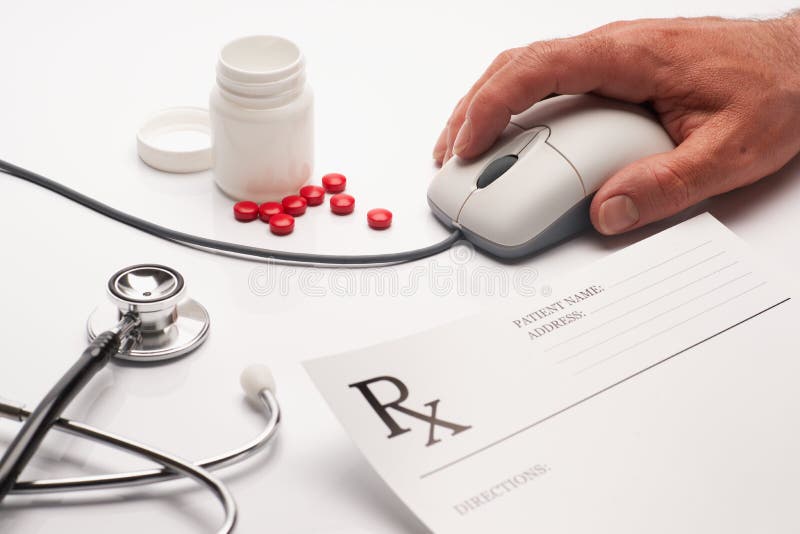 Prescription Medicine and Computer Mouse Stock Image - Image of ...